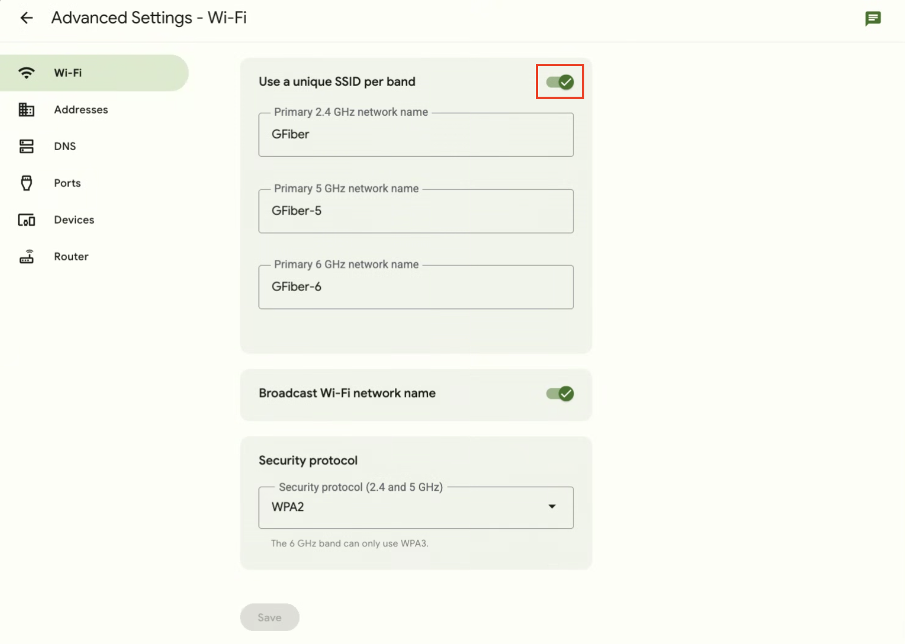 Configure advanced Wi-Fi settings